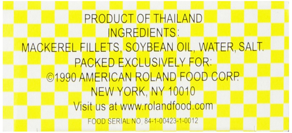 Roland Foods Skinless and Boneless Mackerel Fillets in Soybean Oil 4 o ...